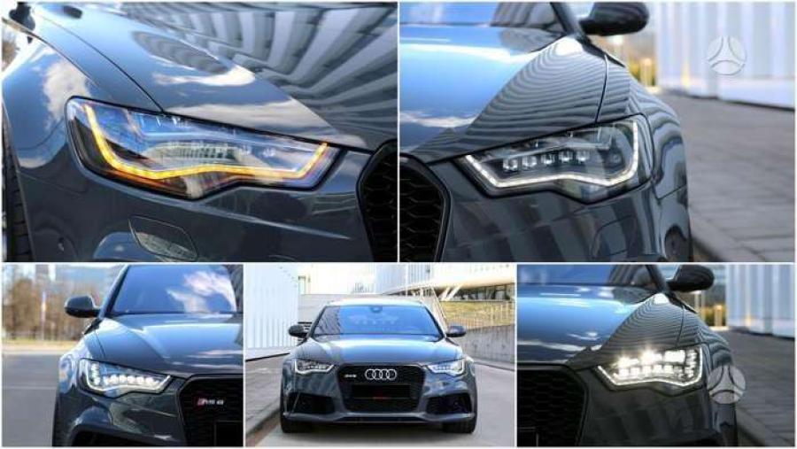 Pelēks Audi RS6 2014 Viļņa, ar dzinēja tilpumu 4.00 L un nobraukumu 125 tūkst. km par 55000 €, foto 6 vietnē AUTOMOTO.COM.LV
