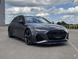 Grey Audi RS6 2019 in Vilnius, with an engine capacity of 4.00 L and mileage of 90 thousand km for 68000 €, photo  on AUTOMOTO.COM.LV