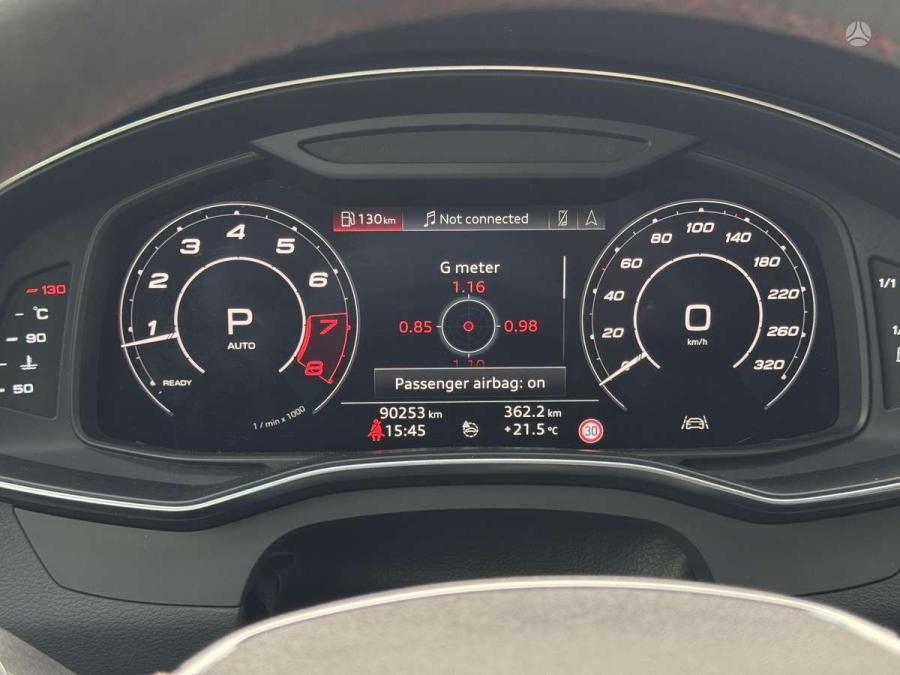 Pelēks Audi RS6 2019 Viļņa, ar dzinēja tilpumu 4.00 L un nobraukumu 90 tūkst. km par 68000 €, foto 15 vietnē AUTOMOTO.COM.LV