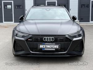 Grey Audi RS6 2021 in Tallinn, with an engine capacity of 4.00 L and mileage of 27 thousand km for 79999 €, photo 2 on AUTOMOTO.COM.LV