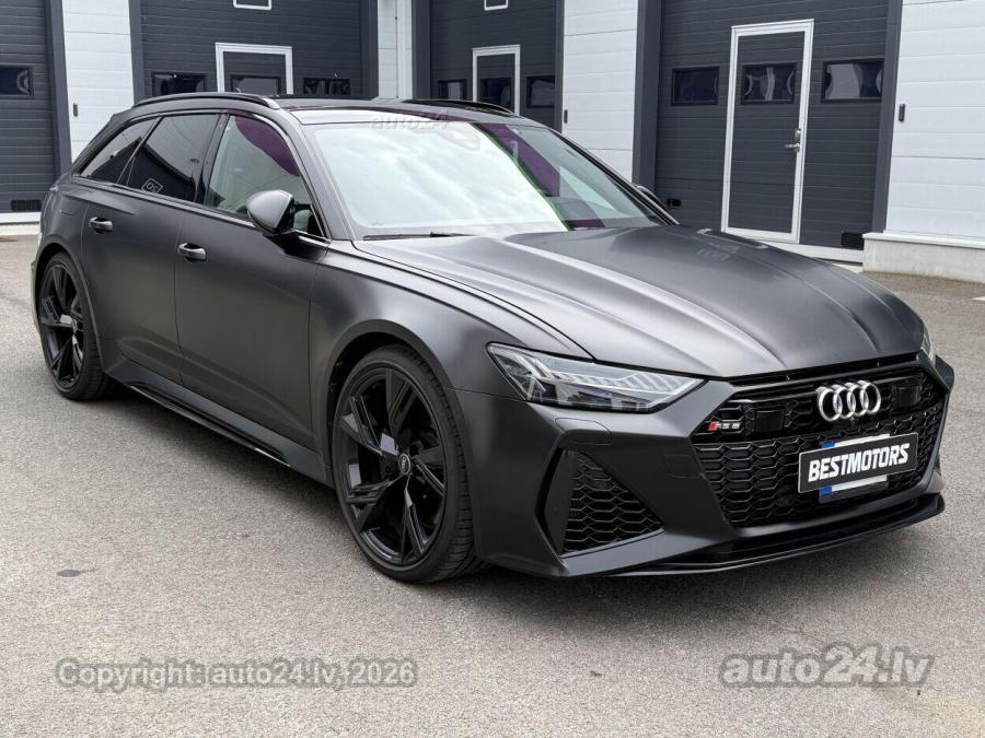 Grey Audi RS6 2021 in Tallinn, with an engine capacity of 4.00 L and mileage of 27 thousand km for 79999 €, photo 3 on AUTOMOTO.COM.LV