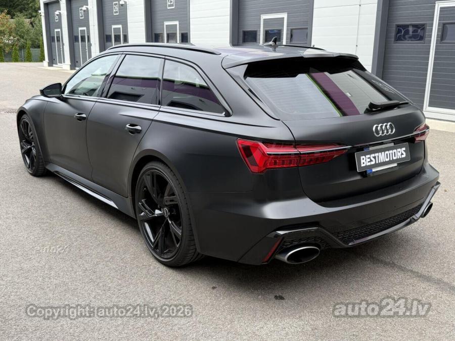 Grey Audi RS6 2021 in Tallinn, with an engine capacity of 4.00 L and mileage of 27 thousand km for 79999 €, photo 4 on AUTOMOTO.COM.LV