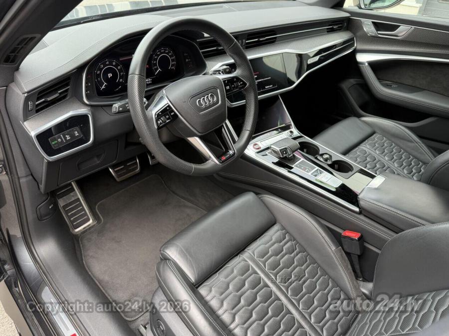 Grey Audi RS6 2021 in Tallinn, with an engine capacity of 4.00 L and mileage of 27 thousand km for 79999 €, photo 15 on AUTOMOTO.COM.LV