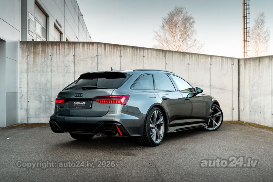 Grey Audi RS6 2021 in Tartu, with an engine capacity of 4.00 L and mileage of 53 thousand km for 89900 €, photo 2 on AUTOMOTO.COM.LV