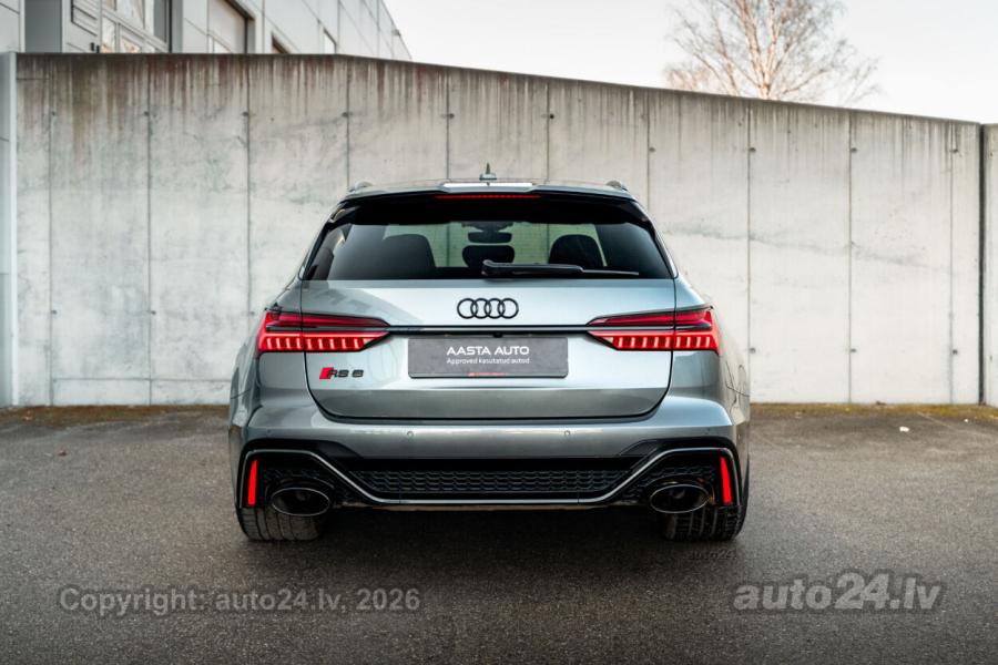 Grey Audi RS6 2021 in Tartu, with an engine capacity of 4.00 L and mileage of 53 thousand km for 89900 €, photo 6 on AUTOMOTO.COM.LV