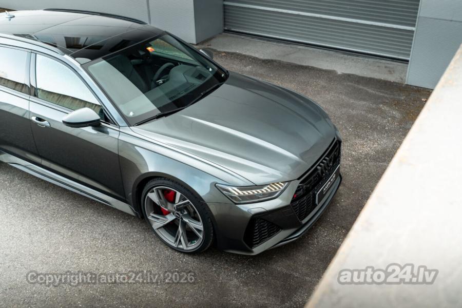 Grey Audi RS6 2021 in Tartu, with an engine capacity of 4.00 L and mileage of 53 thousand km for 89900 €, photo 11 on AUTOMOTO.COM.LV