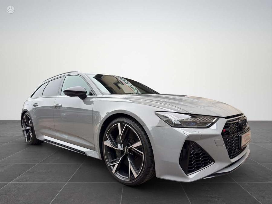 Pelēks Audi RS6 2021 Viļņa, ar dzinēja tilpumu 4.00 L un nobraukumu 76 tūkst. km par 87900 €, foto 9 vietnē AUTOMOTO.COM.LV
