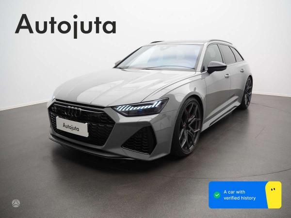 Grey Audi RS6 2022 in Vilnius, with an engine capacity of 4.00 L and mileage of 28 thousand km for 96000 €, photo 1 on AUTOMOTO.COM.LV
