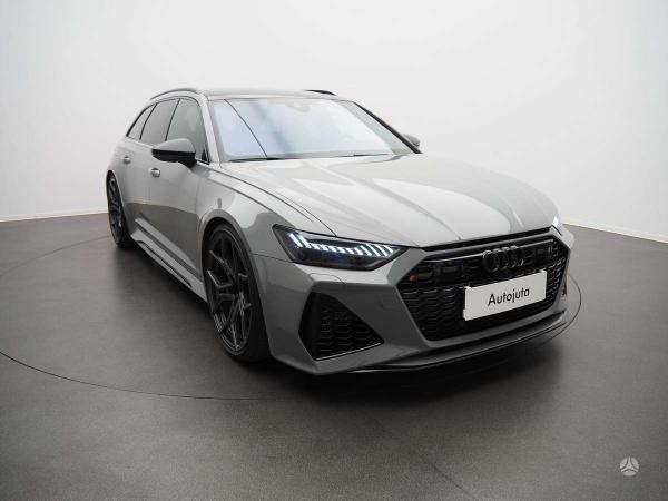 Grey Audi RS6 2022 in Vilnius, with an engine capacity of 4.00 L and mileage of 28 thousand km for 96000 €, photo 4 on AUTOMOTO.COM.LV