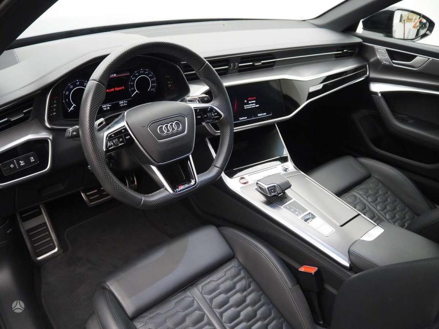 Pelēks Audi RS6 2023 Viļņa, ar dzinēja tilpumu 4.00 L un nobraukumu 33 tūkst. km par 97000 €, foto 24 vietnē AUTOMOTO.COM.LV