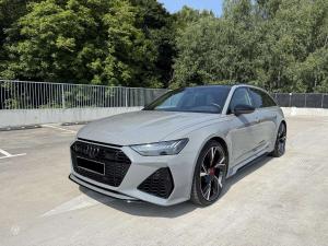 Grey Audi RS6 2023 in Vilnius, with an engine capacity of 4.00 L and mileage of 36 thousand km for 92900 €, photo 3 on AUTOMOTO.COM.LV