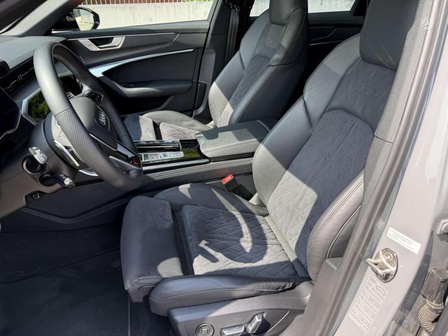 Grey Audi RS6 2023 in Vilnius, with an engine capacity of 4.00 L and mileage of 36 thousand km for 92900 €, photo 14 on AUTOMOTO.COM.LV