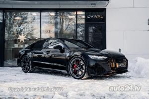 Black Audi RS7 2023 in Tallinn, with an engine capacity of 4.00 L and mileage of 65 thousand km for 98900 €, photo  on AUTOMOTO.COM.LV