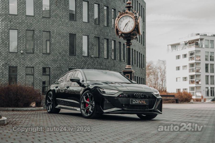 Black Audi RS7 2023 in Tallinn, with an engine capacity of 4.00 L and mileage of 65 thousand km for 98900 €, photo 20 on AUTOMOTO.COM.LV