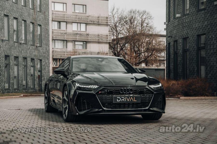 Black Audi RS7 2023 in Tallinn, with an engine capacity of 4.00 L and mileage of 65 thousand km for 98900 €, photo 22 on AUTOMOTO.COM.LV