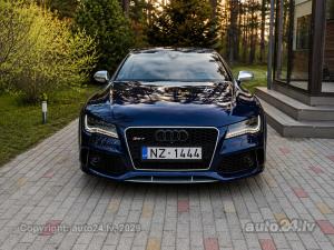 Zils Audi RS7 2014 Rīga, ar dzinēja tilpumu 4.00 L un nobraukumu 150 tūkst. km par 37900 €, foto  vietnē AUTOMOTO.COM.LV