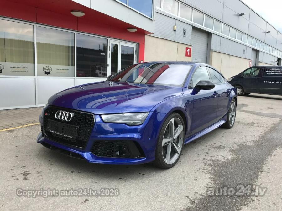 Zils Audi RS7 2016 Tartu, ar dzinēja tilpumu 4.00 L un nobraukumu 40 tūkst. km par 69900 €, foto 1 vietnē AUTOMOTO.COM.LV