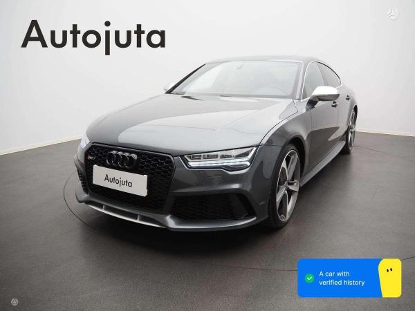 Pelēks Audi RS7 2015 Viļņa, ar dzinēja tilpumu 3.99 L un nobraukumu 128 tūkst. km par 34900 €, foto 1 vietnē AUTOMOTO.COM.LV