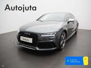 Pelēks Audi RS7 2015 Viļņa, ar dzinēja tilpumu 3.99 L un nobraukumu 128 tūkst. km par 34900 €, foto  vietnē AUTOMOTO.COM.LV