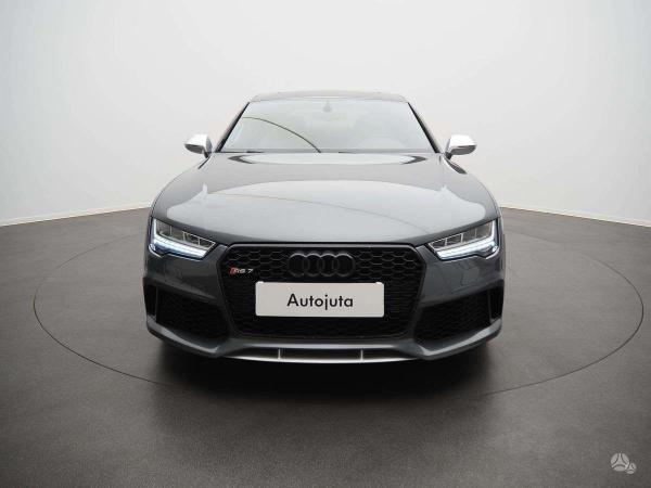Pelēks Audi RS7 2015 Viļņa, ar dzinēja tilpumu 3.99 L un nobraukumu 128 tūkst. km par 34900 €, foto 2 vietnē AUTOMOTO.COM.LV