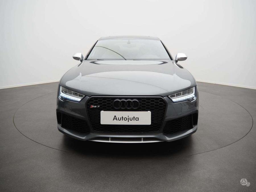 Pelēks Audi RS7 2015 Viļņa, ar dzinēja tilpumu 3.99 L un nobraukumu 128 tūkst. km par 34900 €, foto 3 vietnē AUTOMOTO.COM.LV