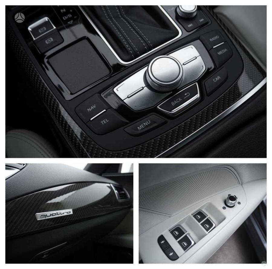 Pelēks Audi RS7 2015 Viļņa, ar dzinēja tilpumu 3.99 L un nobraukumu 128 tūkst. km par 34900 €, foto 16 vietnē AUTOMOTO.COM.LV