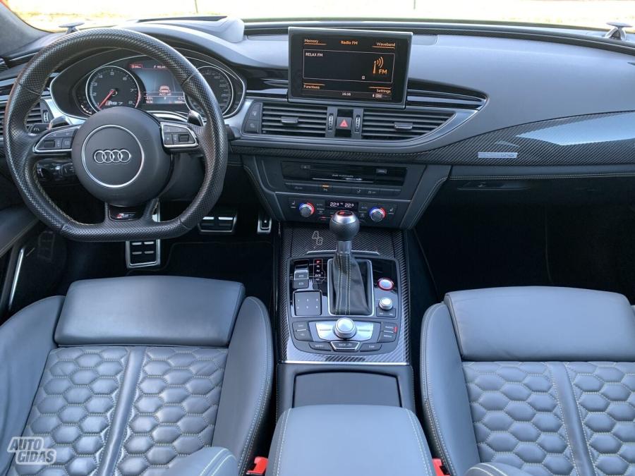 Audi RS7 2015 in Kaunas, with an engine capacity of 4.00 L and mileage of 57 thousand km for 54000 €, photo 12 on AUTOMOTO.COM.LV