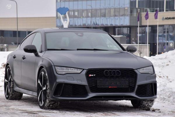 Audi RS7 2016 in Vilnius, with an engine capacity of 3.99 L and mileage of 158 thousand km for 37700 €, photo 1 on AUTOMOTO.COM.LV