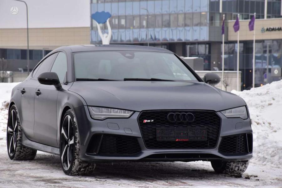 Audi RS7 2016 in Vilnius, with an engine capacity of 3.99 L and mileage of 158 thousand km for 37700 €, photo 1 on AUTOMOTO.COM.LV