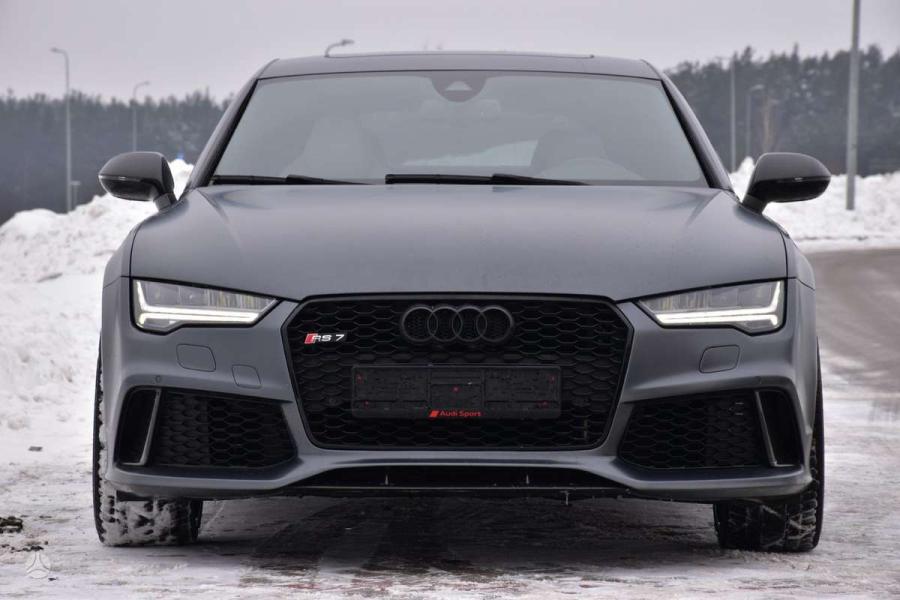 Audi RS7 2016 in Vilnius, with an engine capacity of 3.99 L and mileage of 158 thousand km for 37700 €, photo 5 on AUTOMOTO.COM.LV