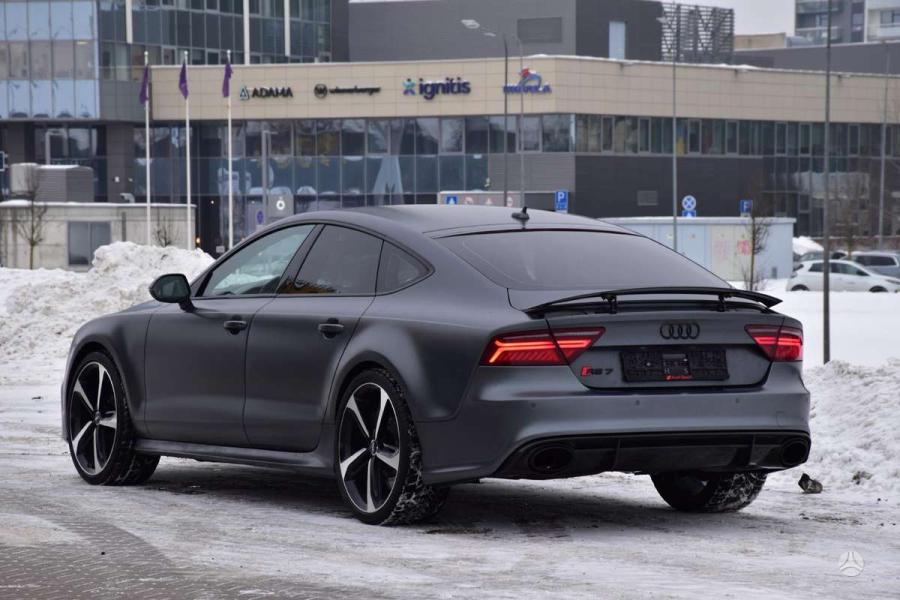 Audi RS7 2016 in Vilnius, with an engine capacity of 3.99 L and mileage of 158 thousand km for 37700 €, photo 17 on AUTOMOTO.COM.LV