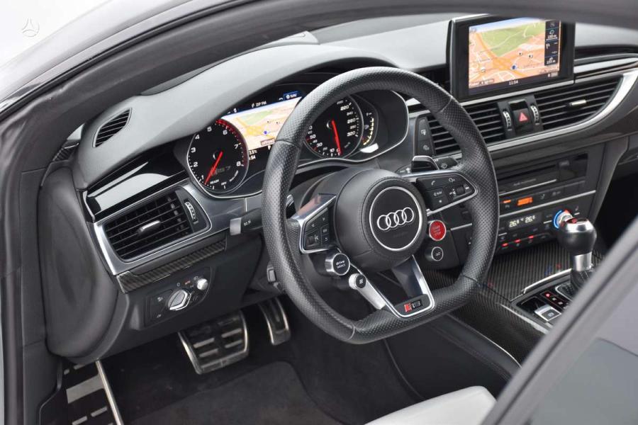 Audi RS7 2016 in Vilnius, with an engine capacity of 3.99 L and mileage of 158 thousand km for 37700 €, photo 29 on AUTOMOTO.COM.LV