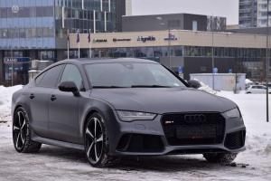 Audi RS7 2016 in Vilnius, with an engine capacity of 3.99 L and mileage of 158 thousand km for 37700 €, photo 39 on AUTOMOTO.COM.LV