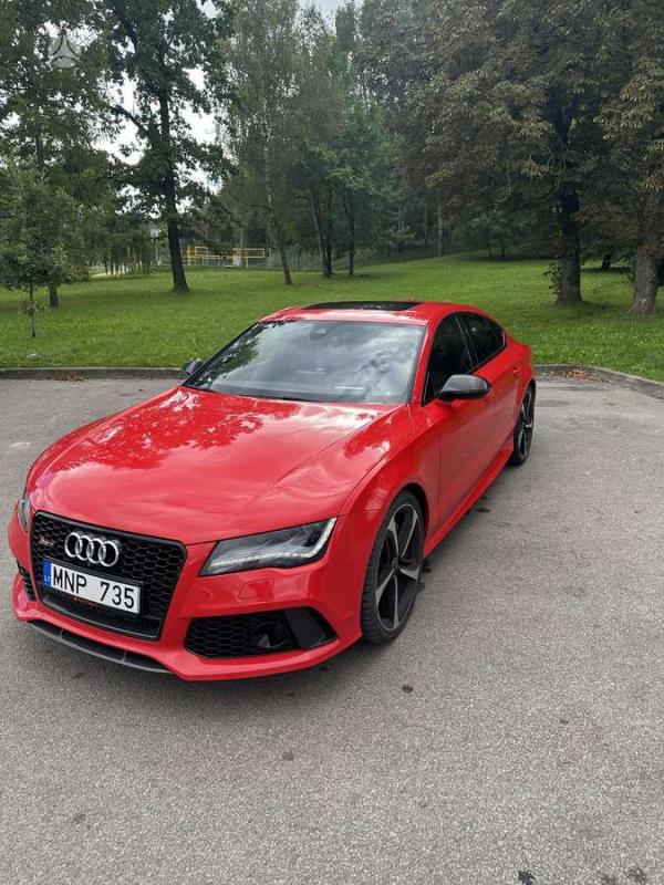 Sarkans Audi RS7 2014 Šauļi, ar dzinēja tilpumu 3.99 L un nobraukumu 106 tūkst. km par 32500 €, foto 3 vietnē AUTOMOTO.COM.LV
