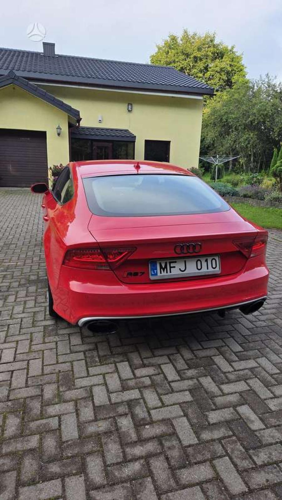 Sarkans Audi RS7 2015 Viļņa, ar dzinēja tilpumu 4.00 L un nobraukumu 120 tūkst. km par 30500 €, foto 8 vietnē AUTOMOTO.COM.LV