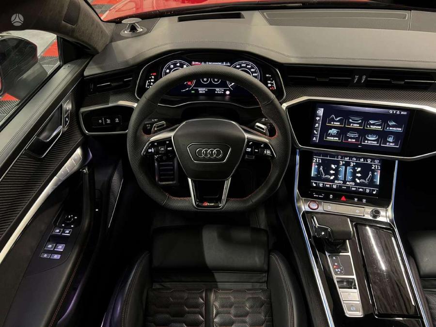 Sarkans Audi RS7 2020 Viļņa, ar dzinēja tilpumu 4.00 L un nobraukumu 92 tūkst. km par 68900 €, foto 19 vietnē AUTOMOTO.COM.LV