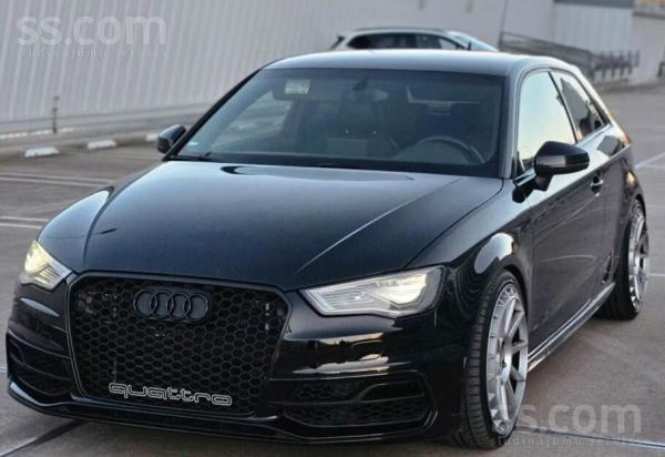 Black Audi S3 2014 in Riga, with an engine capacity of 2.00 L and mileage of 163 thousand km for 21450 €, photo 1 on AUTOMOTO.COM.LV