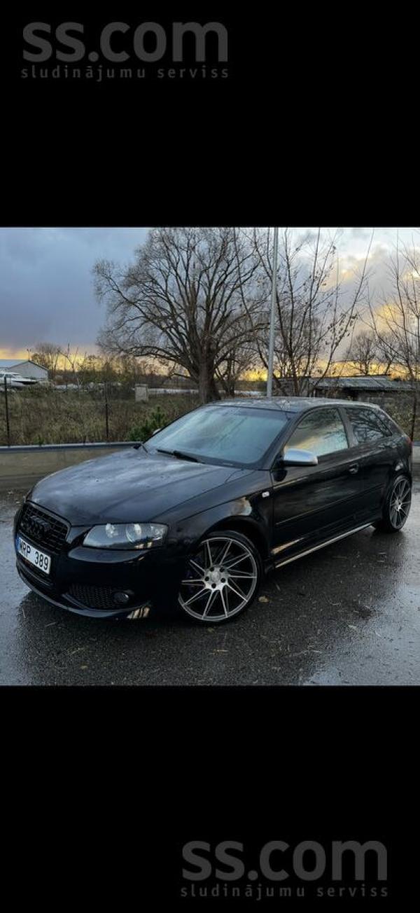 Black Audi S3 2007 in Riga, with an engine capacity of 2.00 L and mileage of 154 thousand km for 8350 €, photo 1 on AUTOMOTO.COM.LV