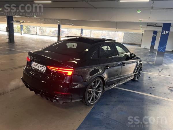Black Audi S3 2016 in Riga, with an engine capacity of 2.00 L and mileage of 201 thousand km for 21750 €, photo 7 on AUTOMOTO.COM.LV