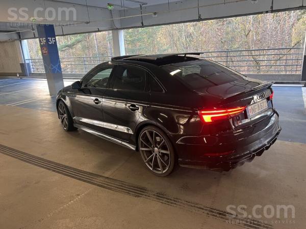 Black Audi S3 2016 in Riga, with an engine capacity of 2.00 L and mileage of 201 thousand km for 21750 €, photo 8 on AUTOMOTO.COM.LV