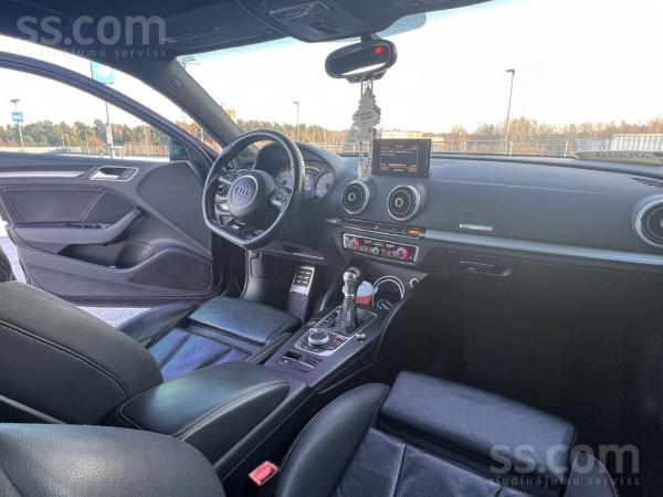 Black Audi S3 2016 in Riga, with an engine capacity of 2.00 L and mileage of 201 thousand km for 21750 €, photo 9 on AUTOMOTO.COM.LV