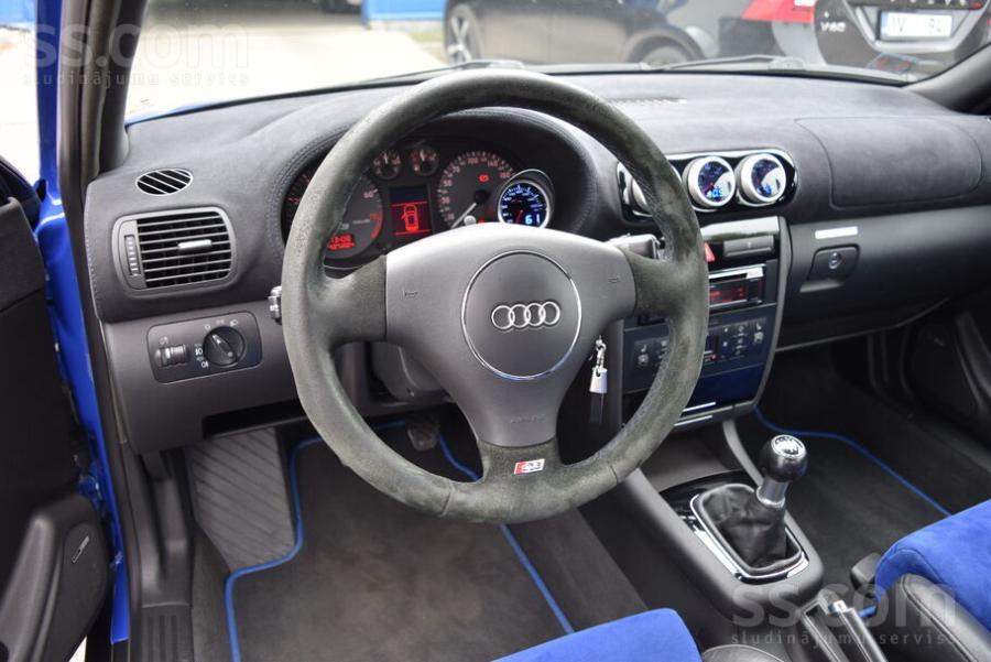 Zils Audi S3 2001 Rīga, ar dzinēja tilpumu 1.80 L un nobraukumu 304 tūkst. km par 14900 €, foto 10 vietnē AUTOMOTO.COM.LV