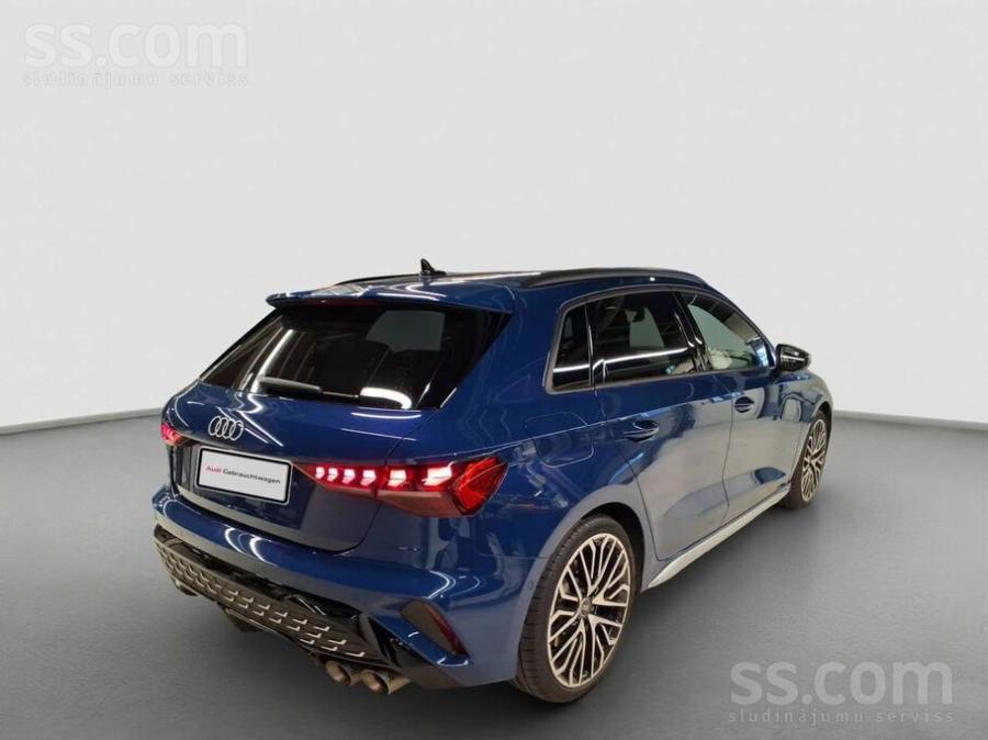 Blue Audi S3 2025 in Riga, with an engine capacity of 2.00 L and mileage of 12 thousand km for 48990 €, photo 3 on AUTOMOTO.COM.LV