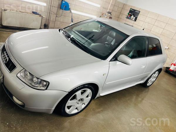 Pelēks Audi S3 2000 Rīga, ar dzinēja tilpumu 1.80 L un nobraukumu 283 tūkst. km par 4895 €, foto 1 vietnē AUTOMOTO.COM.LV