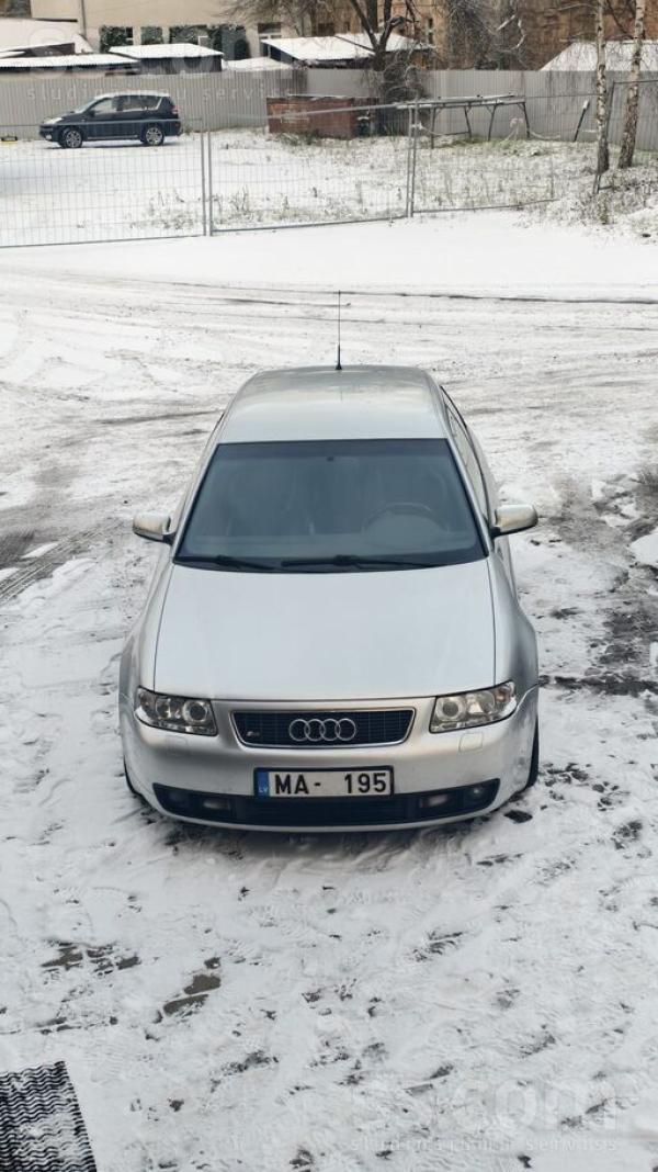 Pelēks Audi S3 2000 Rīga, ar dzinēja tilpumu 1.80 L un nobraukumu 274 tūkst. km par 7300 €, foto 4 vietnē AUTOMOTO.COM.LV