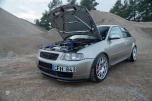 Grey Audi S3 2001 in Vilnius, with an engine capacity of 1.80 L and mileage of 121 thousand km for 17890 €, photo 6 on AUTOMOTO.COM.LV