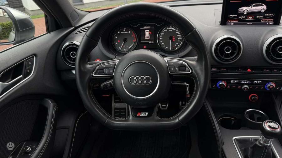 Grey Audi S3 2013 in Vilnius, with an engine capacity of 1.98 L and mileage of 201 thousand km for 13700 €, photo 13 on AUTOMOTO.COM.LV
