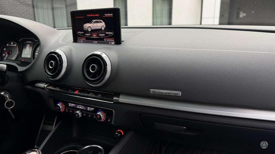 Grey Audi S3 2013 in Vilnius, with an engine capacity of 1.98 L and mileage of 201 thousand km for 13700 €, photo 15 on AUTOMOTO.COM.LV