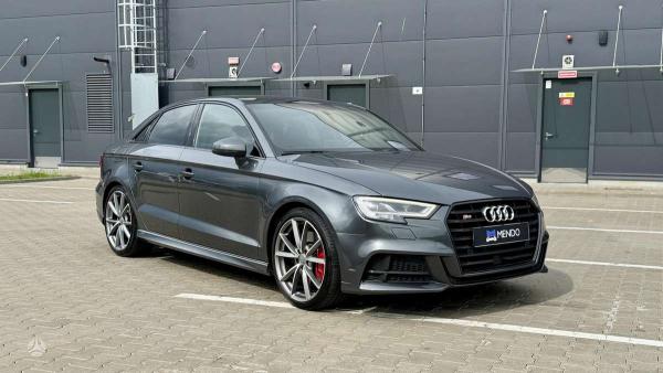 Grey Audi S3 2018 in Vilnius, with an engine capacity of 1.98 L and mileage of 163 thousand km for 21690 €, photo 3 on AUTOMOTO.COM.LV