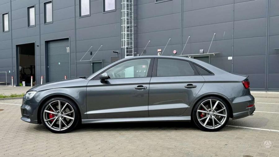 Grey Audi S3 2018 in Vilnius, with an engine capacity of 1.98 L and mileage of 163 thousand km for 21690 €, photo 7 on AUTOMOTO.COM.LV